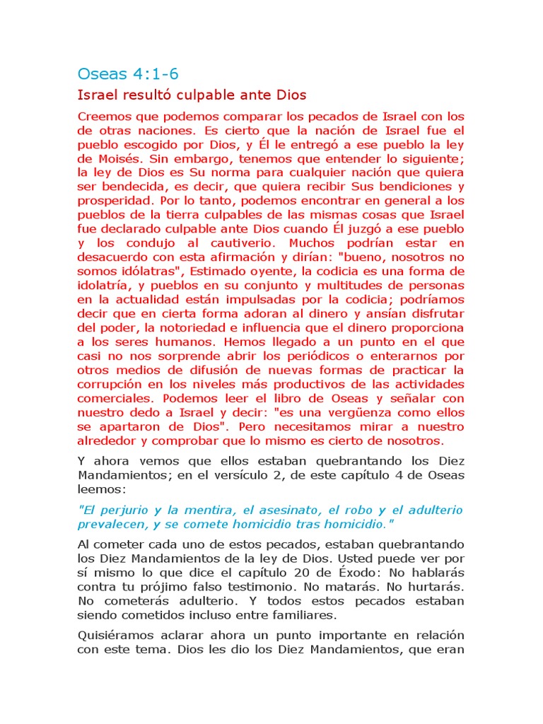 Oseas 4 Deber 5 Historia C | PDF