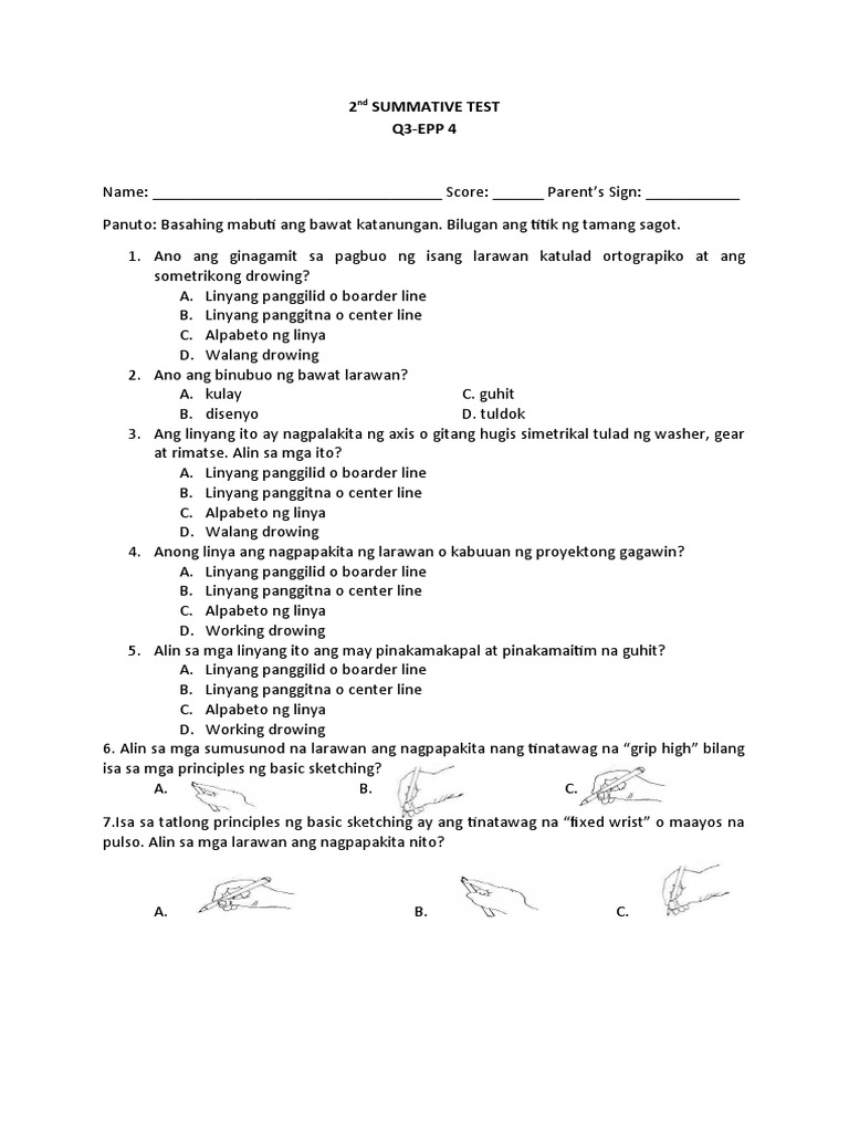 Q3 2nd ST PT EPP4 MAPEH4 | PDF