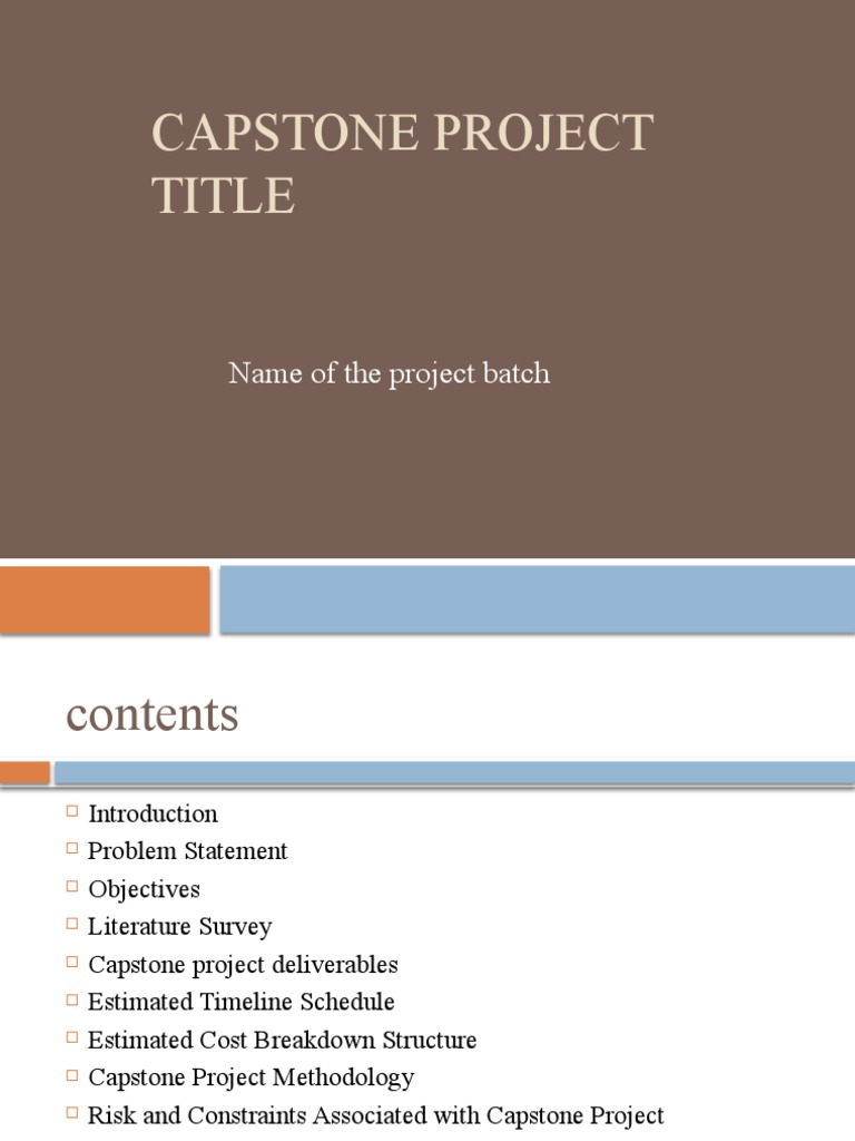 Capstone Project PPT Format For CIE-1 | PDF