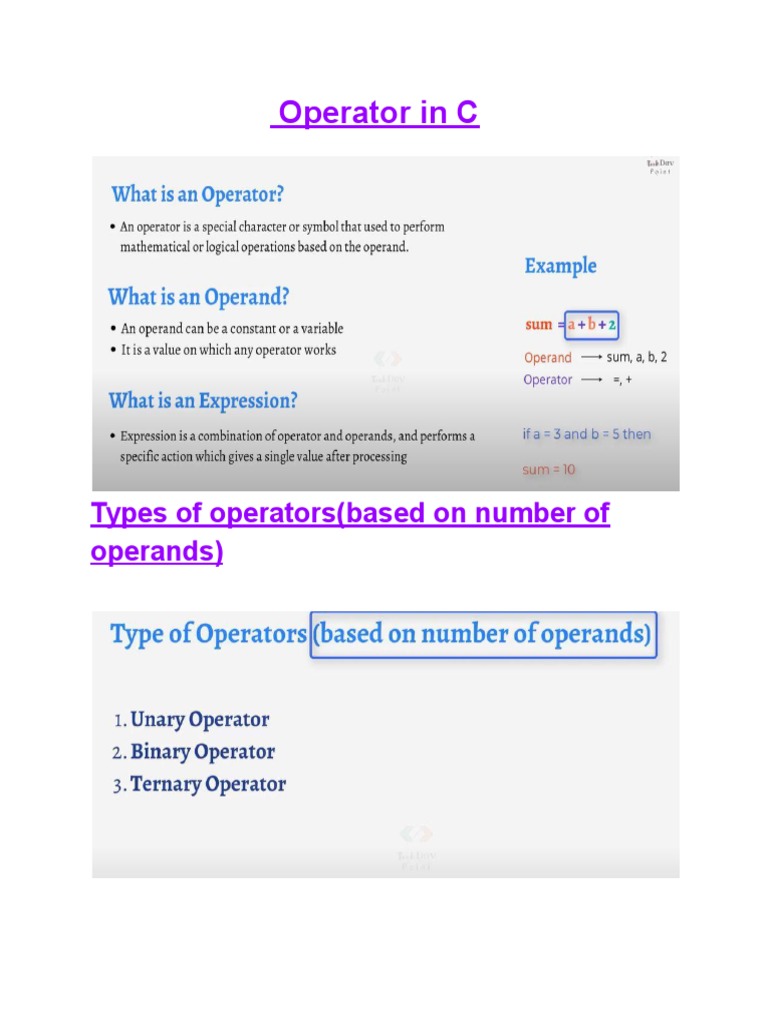 Exclusive Operator in C Language,, ( New) | PDF