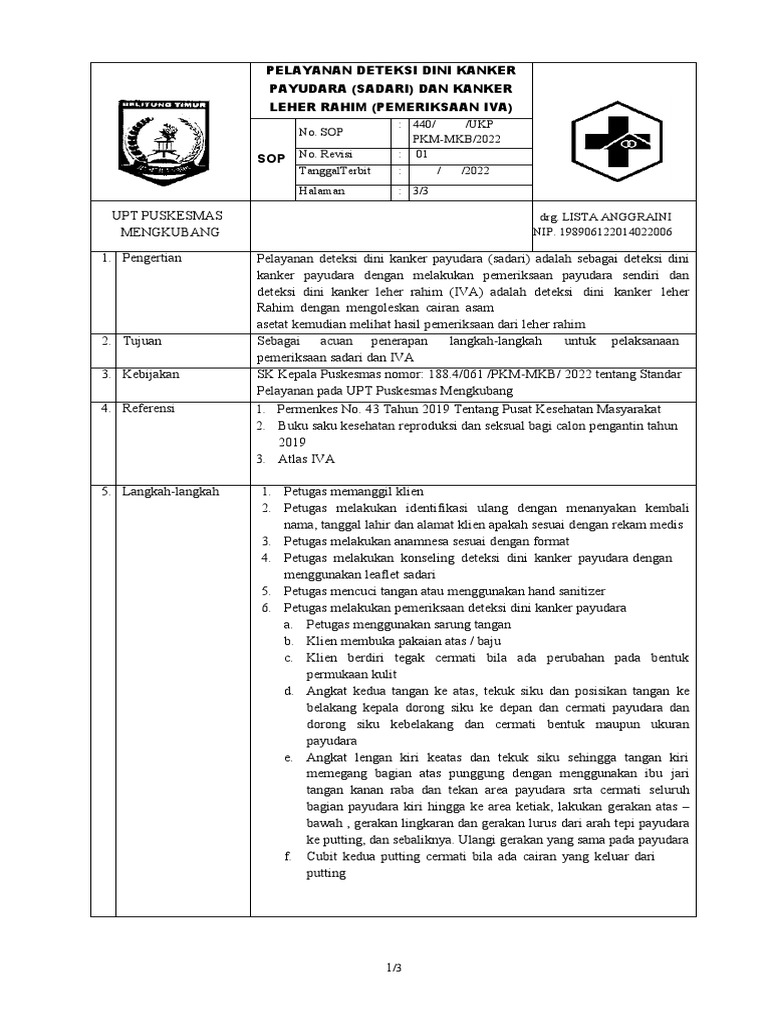 SOP-SADARI-IVA | PDF