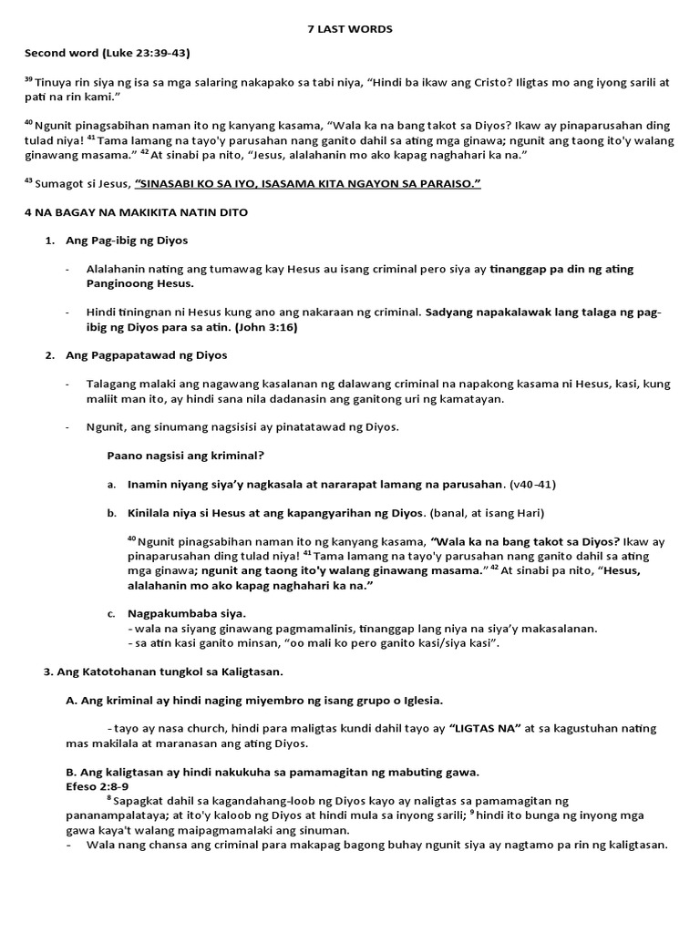 7 Last Words | PDF