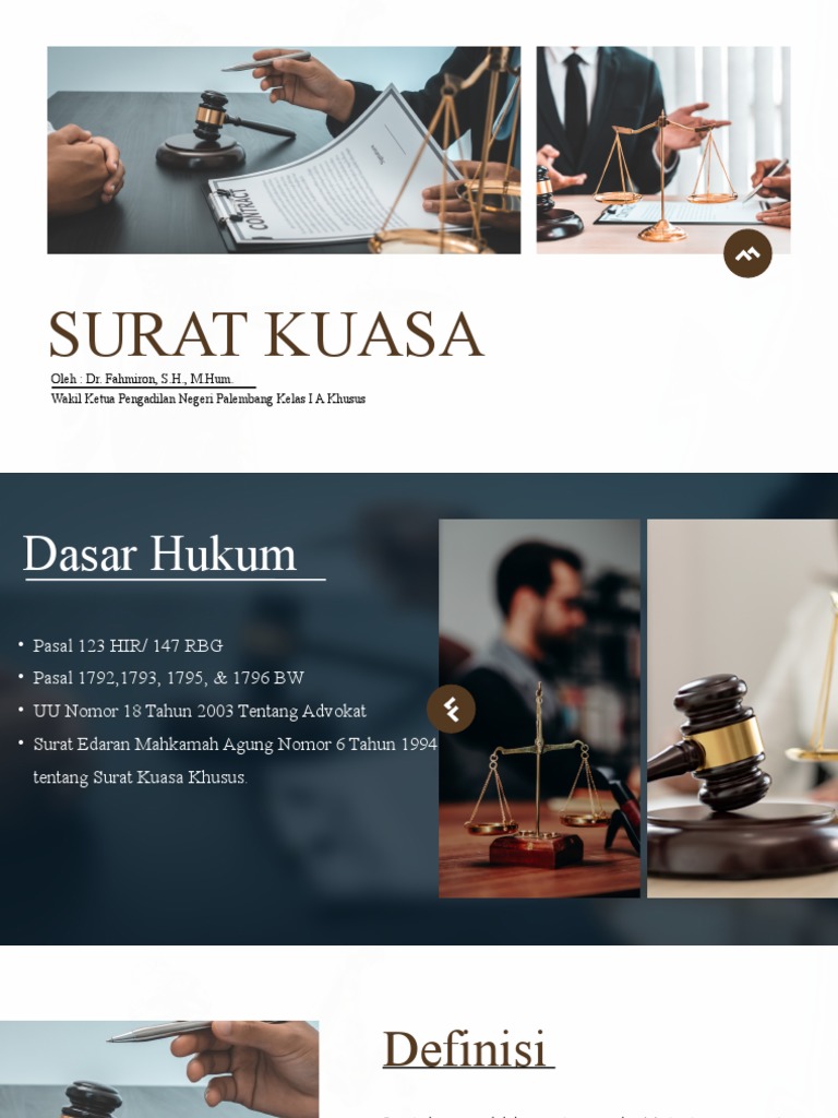 Memperjelas Hukum dan Bentuk Surat Kuasa | PDF
