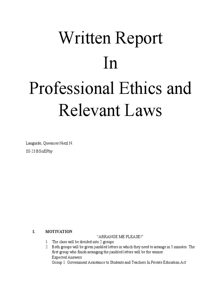 Written Report | PDF