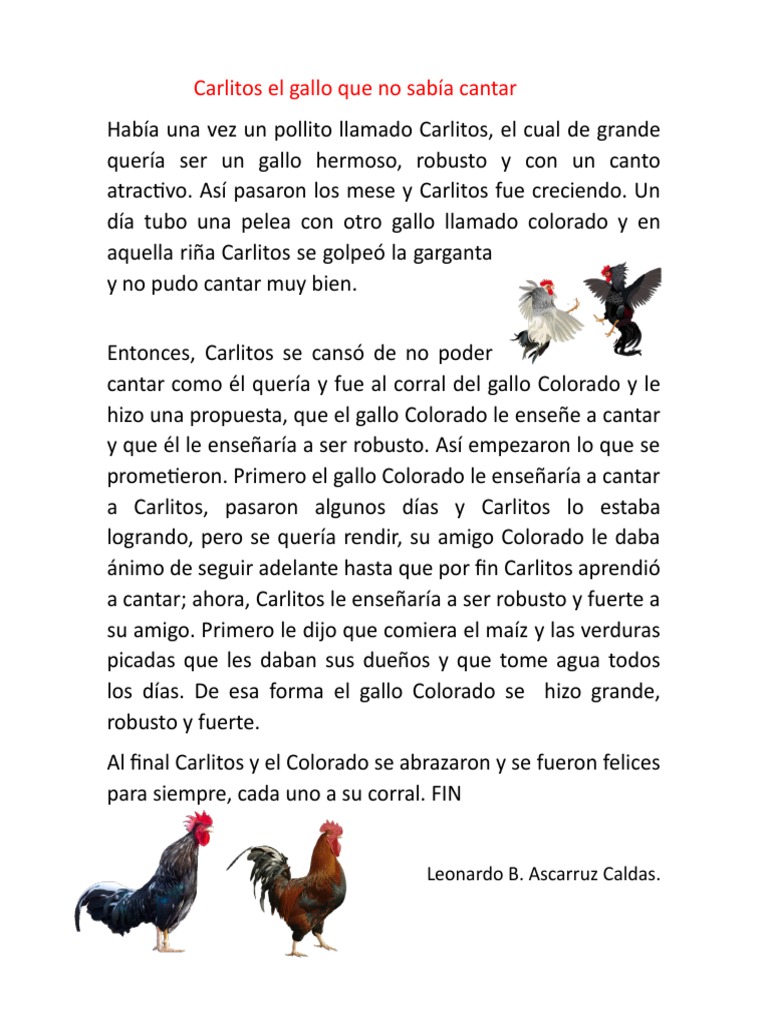 Carlitos y el Gallo Colorado | PDF