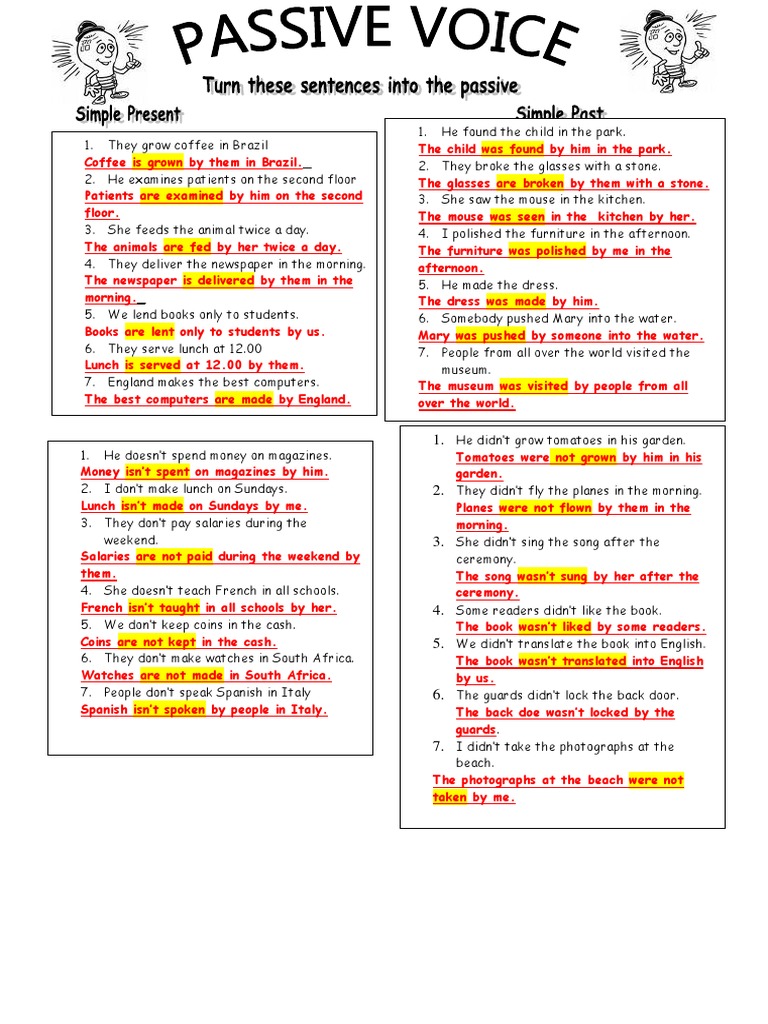 Answer Key - Passive Voice | PDF