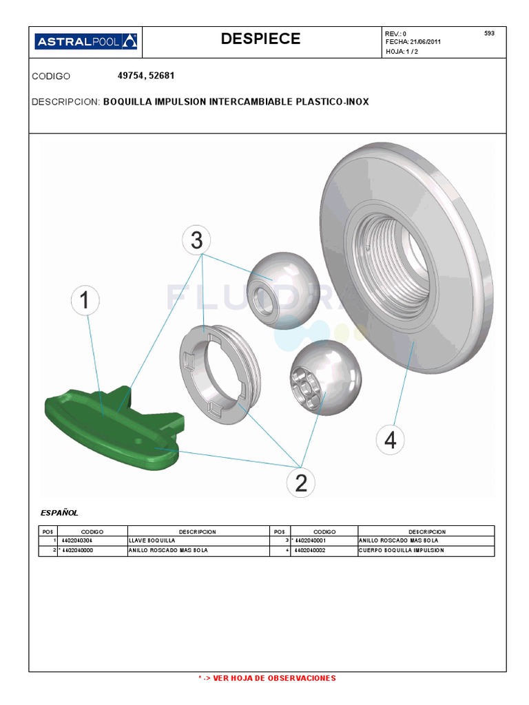 Despiece: Codigo Descripcion | PDF