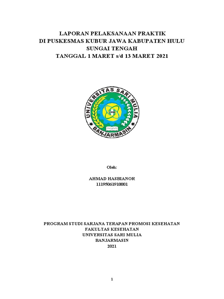 Laporan Praktik Lapangan Puskesmas | PDF
