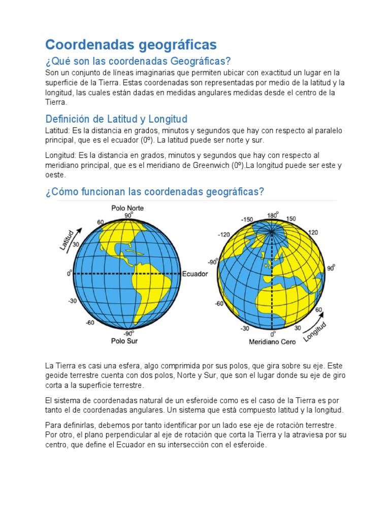 Coordenadas Geograficas | PDF
