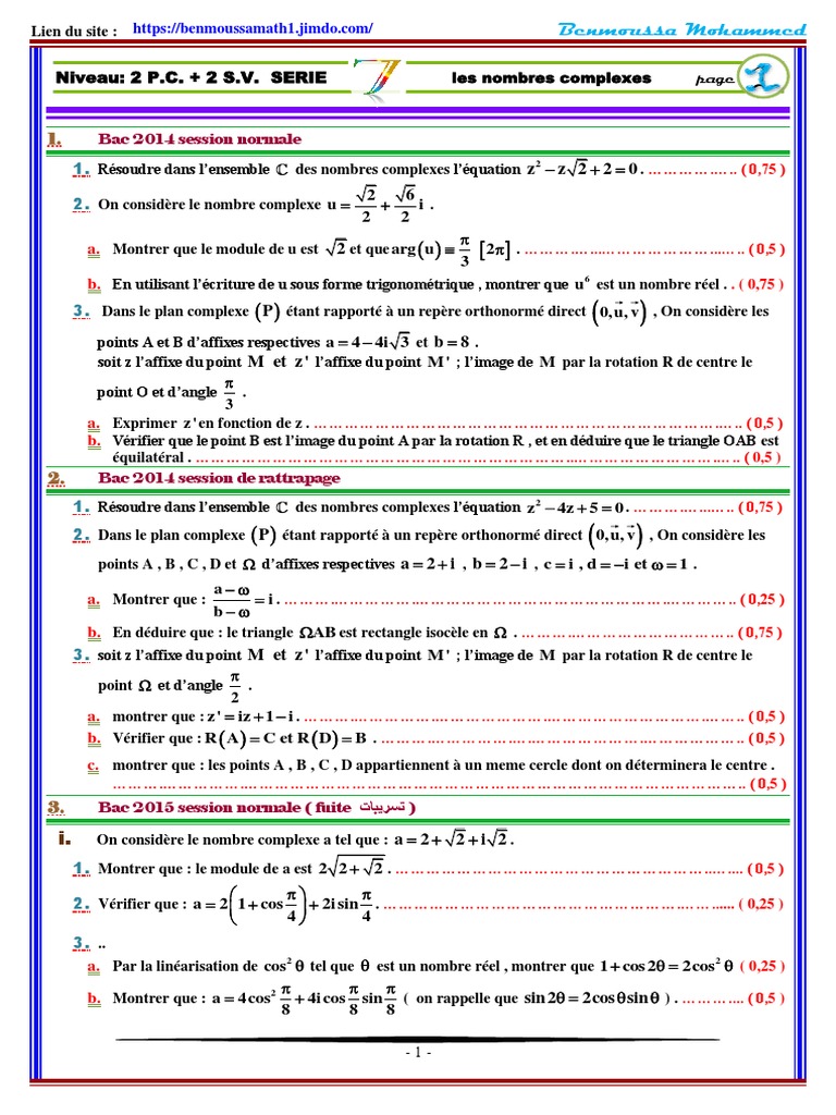 Ilovepdf Merged | PDF | Nombre complexe | Géométrie