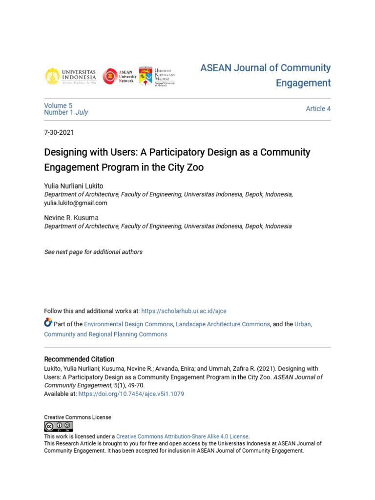 Designing With Users - A Participatory Design As A Community Engagement ...