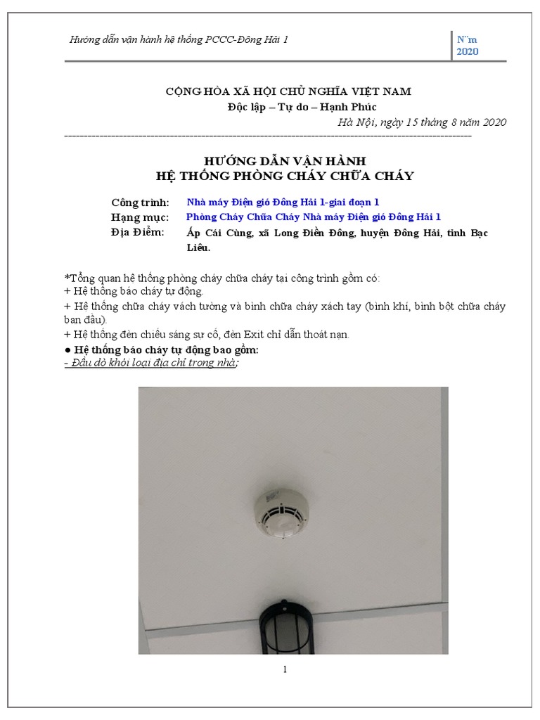 Hướng Dẫn Vận Hành Hệ Thống PCCC | PDF