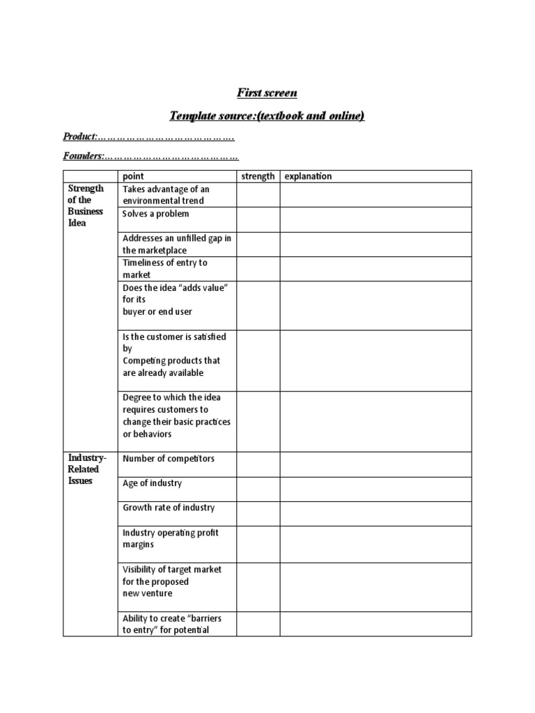First Screen Trial For Start Up | PDF
