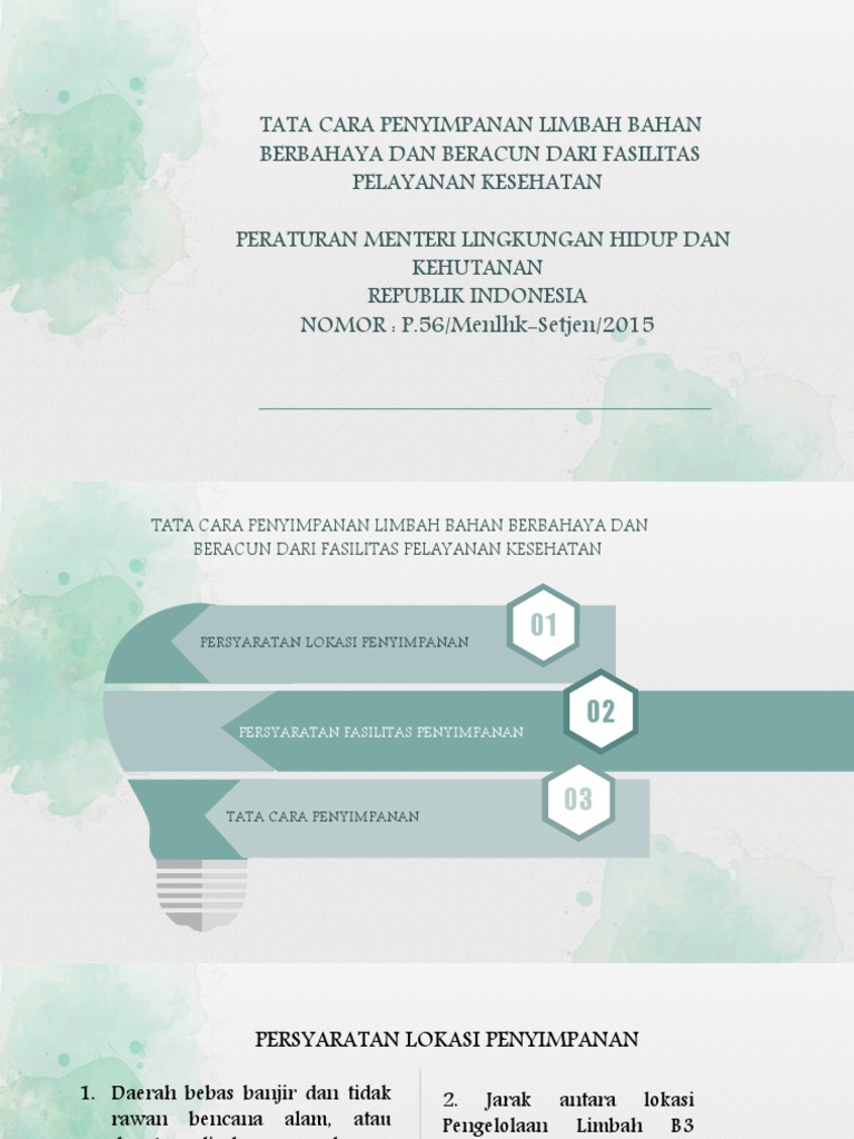 Penyimpanan Limbah Berbahaya Kesehatan Pdf