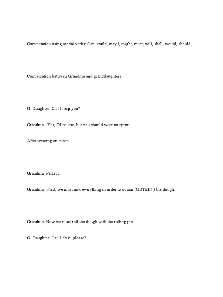 Conversation Using Modal Verbs | PDF