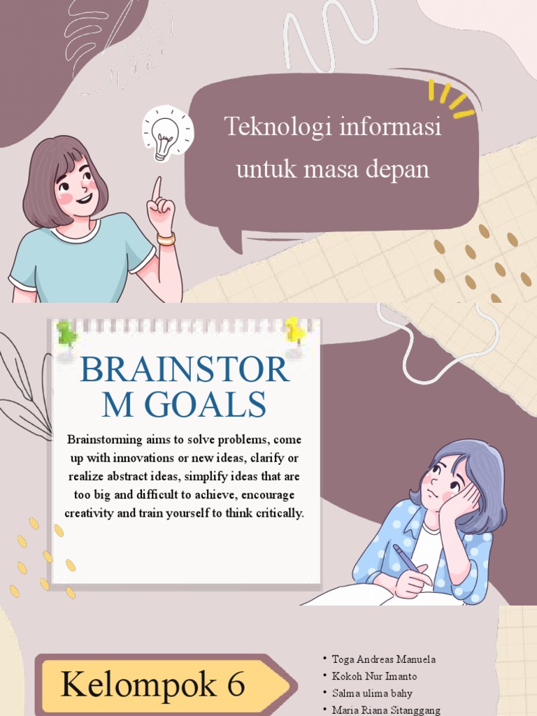 Beige Brown Pastel Playful Manhwa Illustration Brainstorm Presentation | PDF