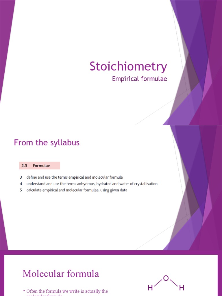 2 - Empirical Formulae | PDF | Molecules | Combustion