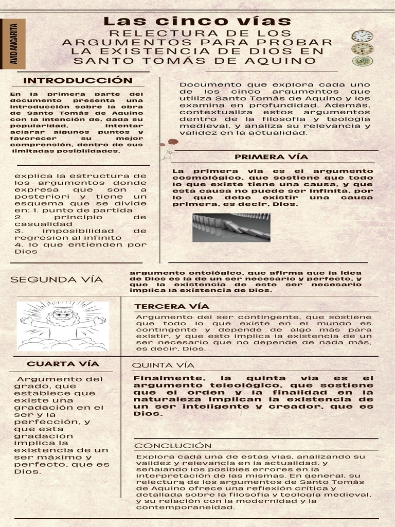 Las Cinco Vias | PDF | Tomás de Aquino | Existencia
