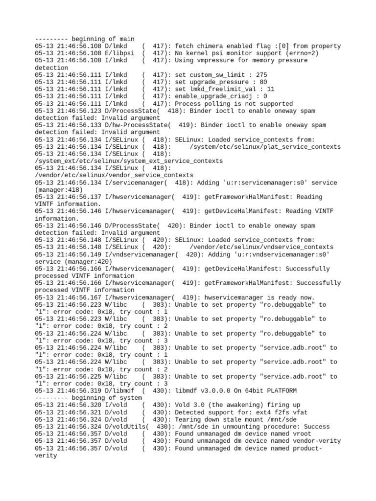 Logcat Prev CSC Log | PDF