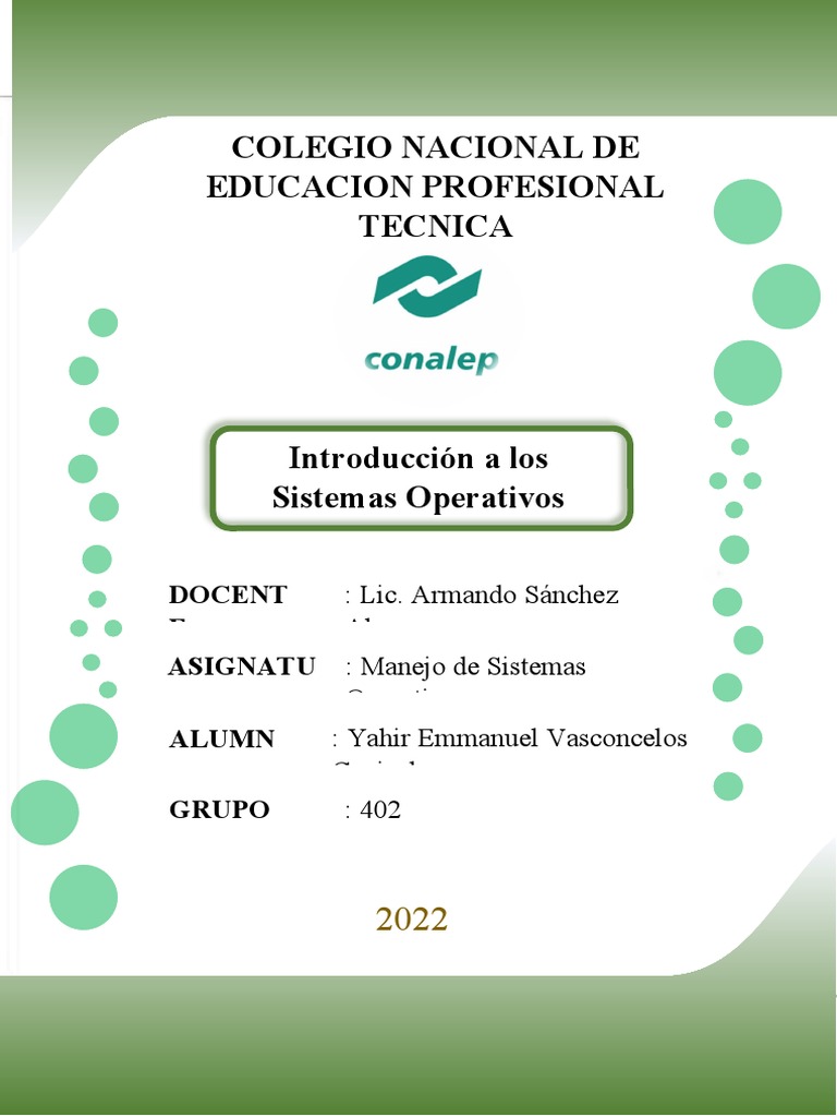 Hojas de Presentacion Conalep | PDF