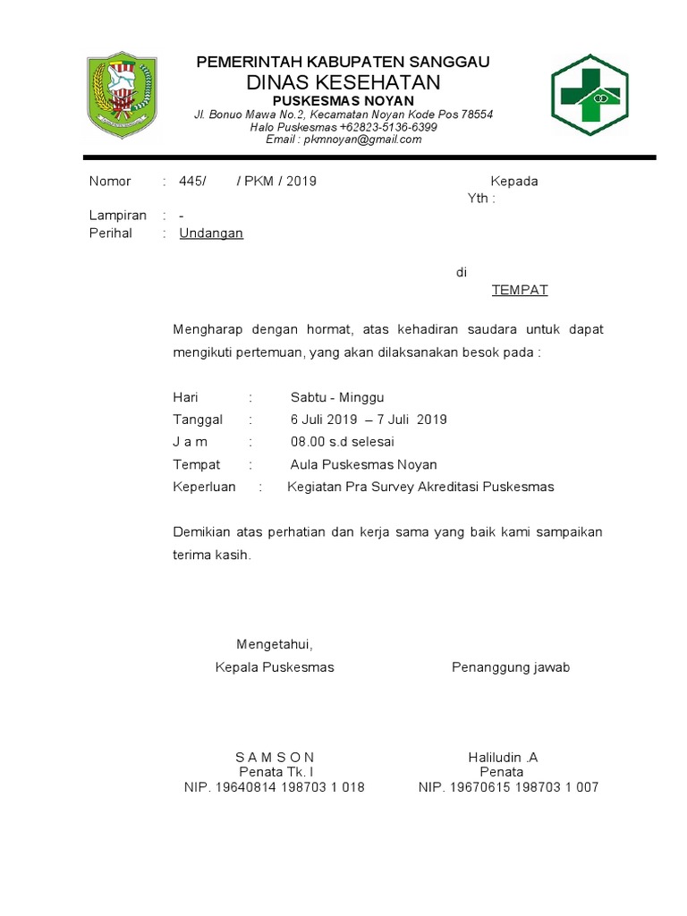 Undangan Pra Survey | PDF