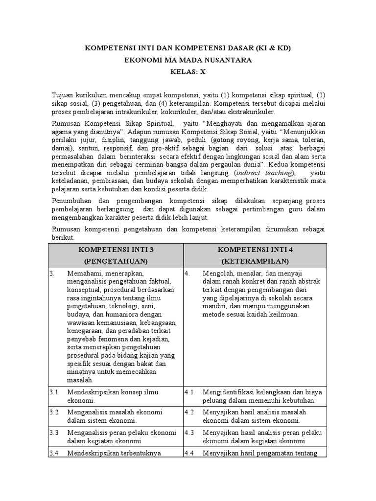 1.KD KD 10 - Ekonomi | PDF
