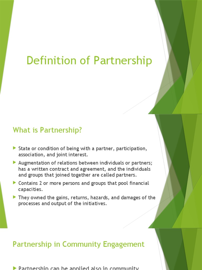 CESC Definition of Partnership | PDF | Governance | Partnership