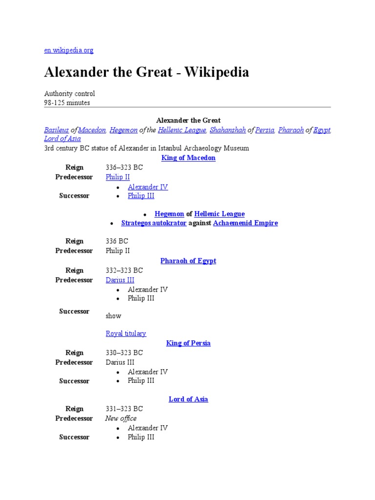 Alexander The Great | PDF