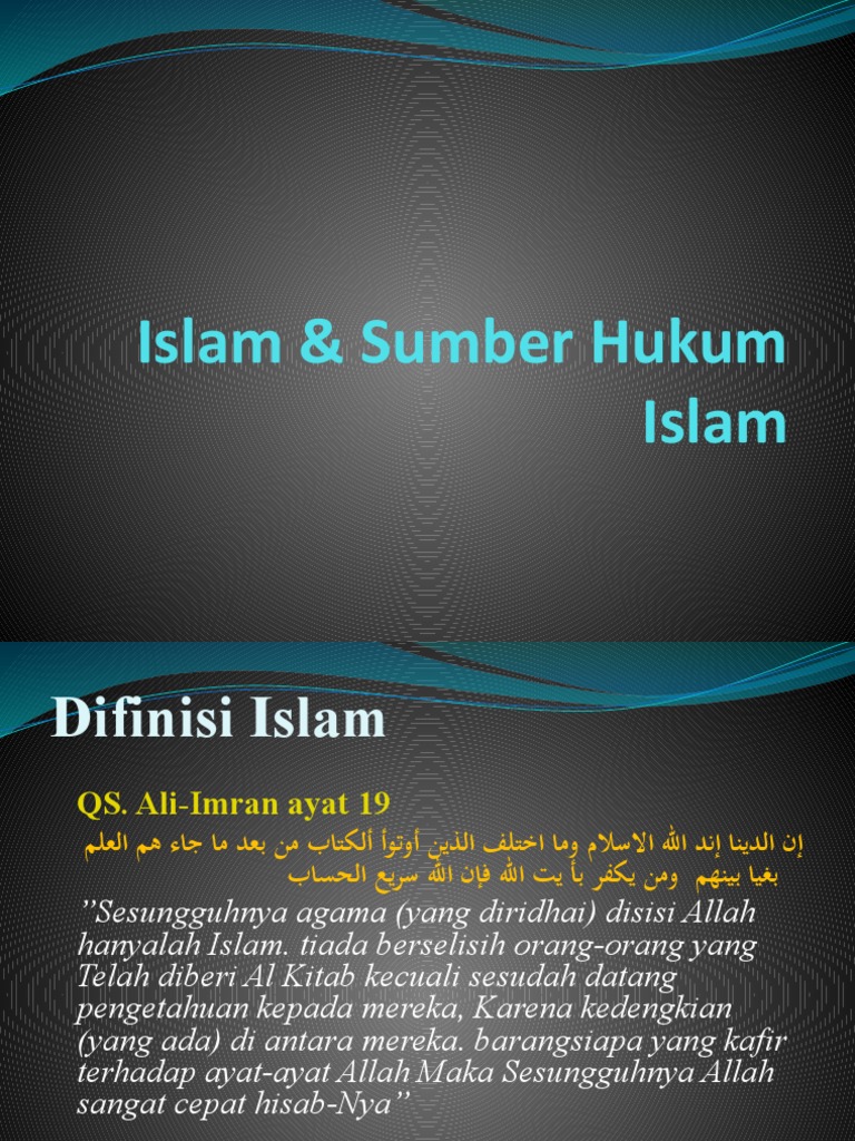 Islam Sumber Hukum Islam | PDF
