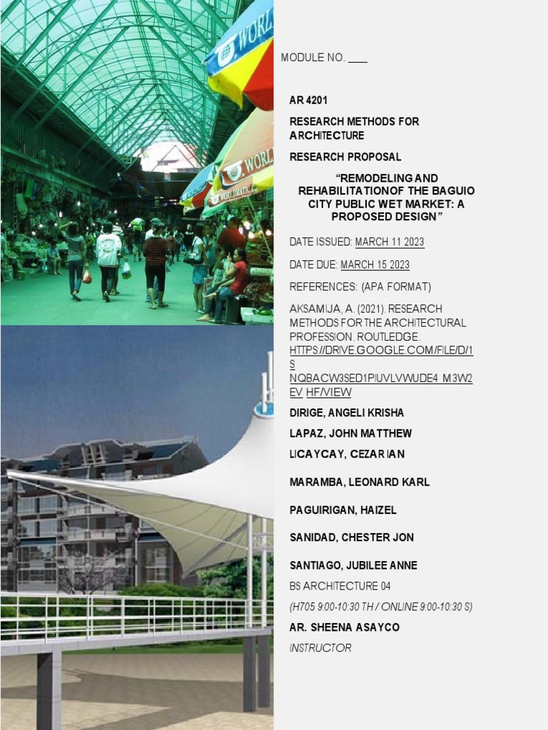 Baguio Market Remodeling Proposal | PDF | Simulation | Sanitation