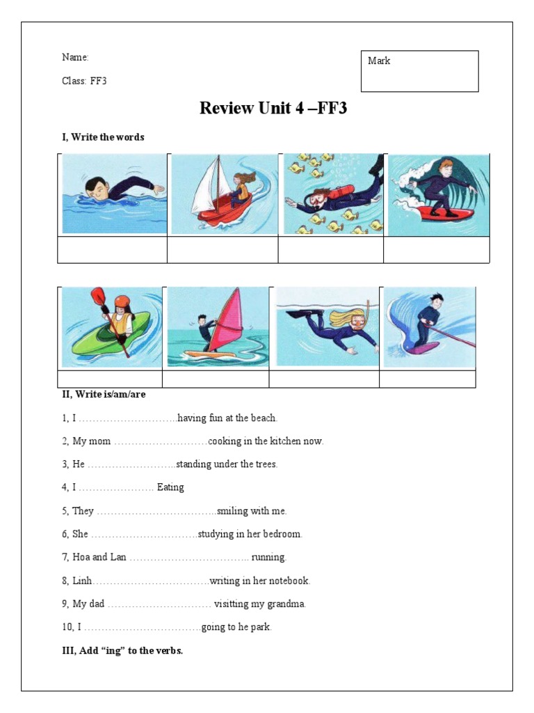 (123doc) Family and Friend 3 On Tap Unit 4 | PDF