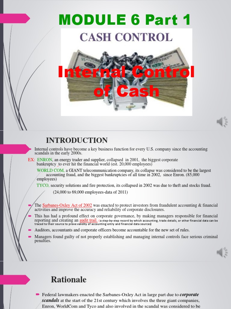 Module 6 Part 1 Internal Control | PDF | Internal Control | Cheque Module 6 Part 1 Internal Control | PDF | Internal Control | Cheque