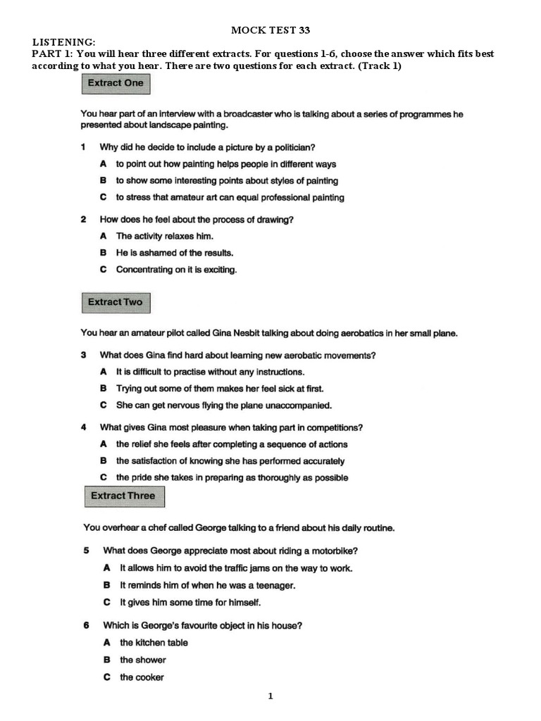 Mock Test 33 Pdf