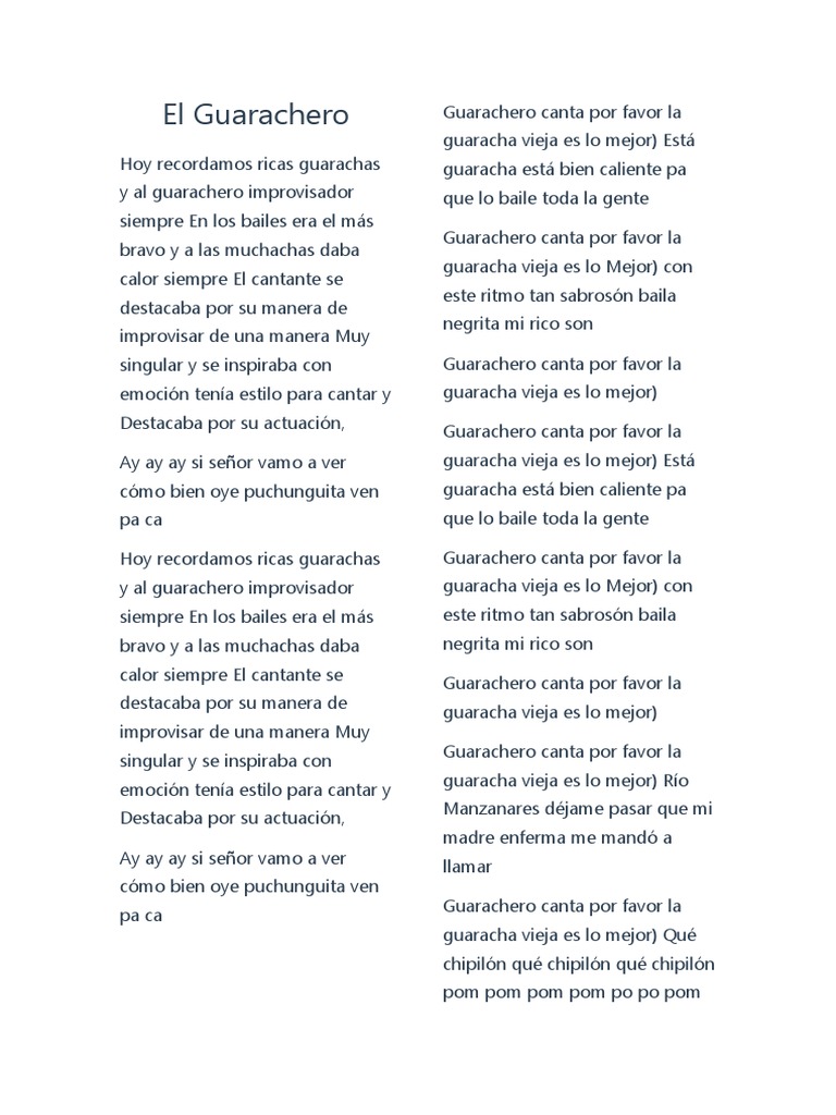 Letras B15 | PDF | Cultura de las Americas | Musica cubana