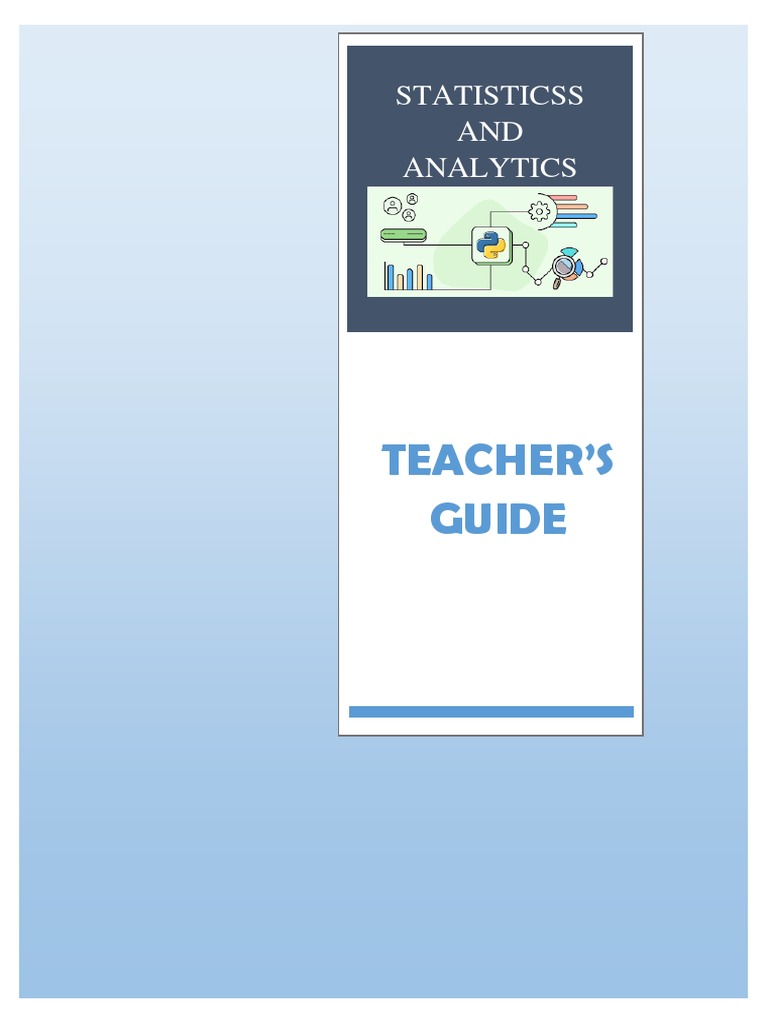 Sas Teacher S Guide Pdf Mean Mode Statistics