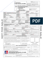 Postal Id Application Form | PDF | Travel Visa | Identity Document