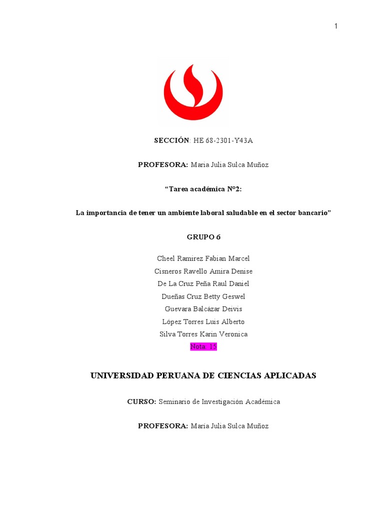 TA2 Y43A G6 Sábado | PDF