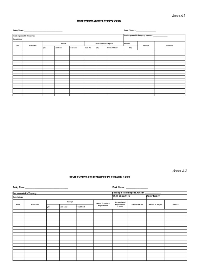 COA c2022 - 004 Annex A.1 To A.10 Forms | PDF