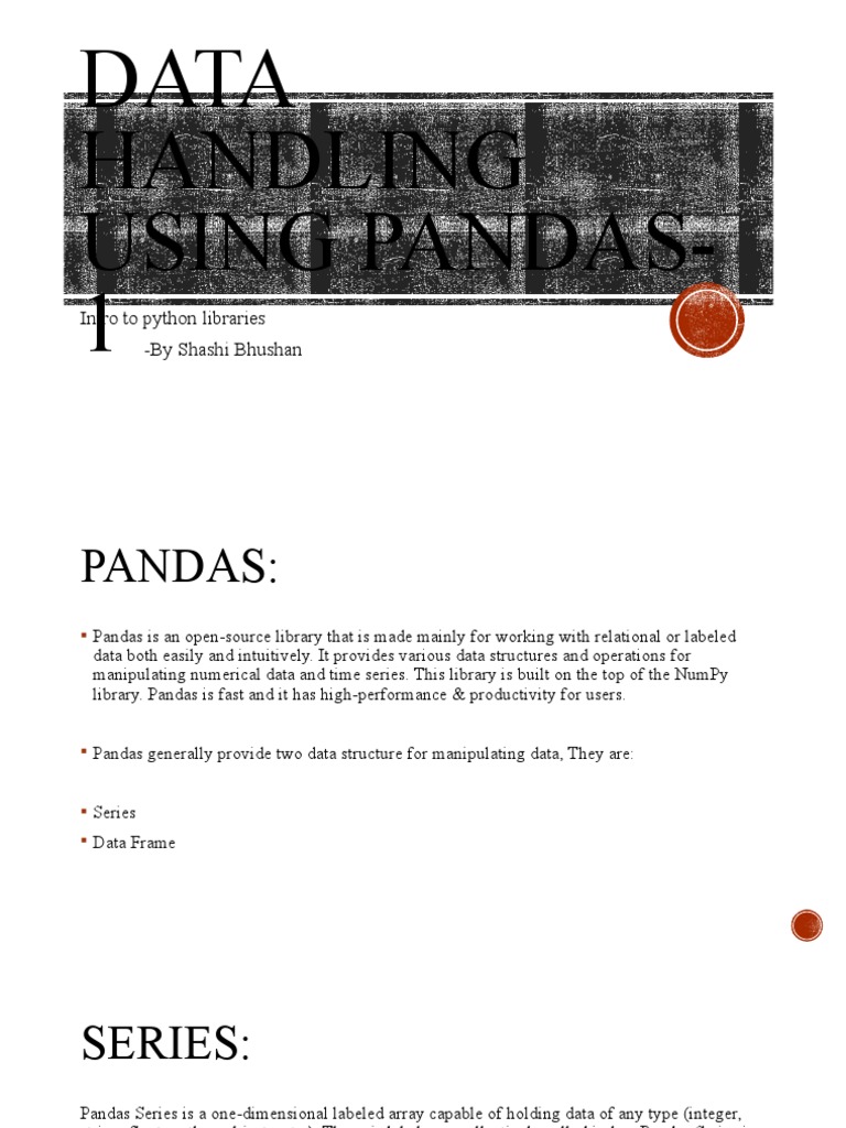 Data Handling Using Pandas-1 | PDF | Database Index | Function ...