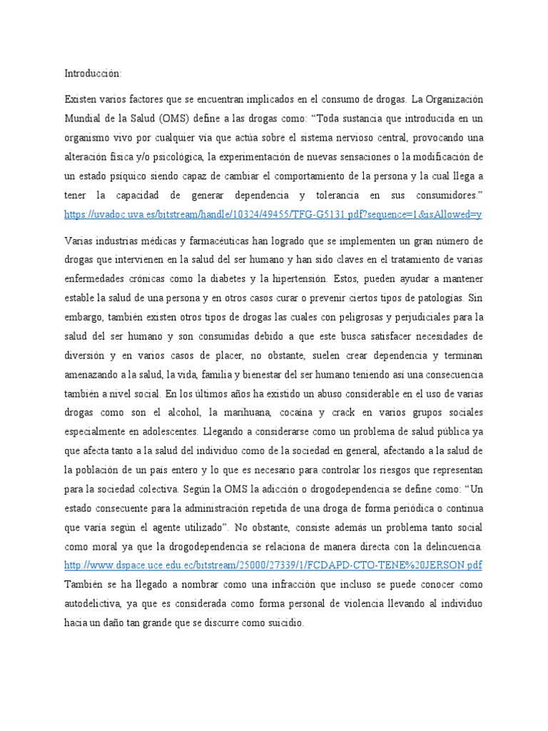 Introducción | Descargar gratis PDF | La dependencia de sustancias | Enfermedades y trastornos