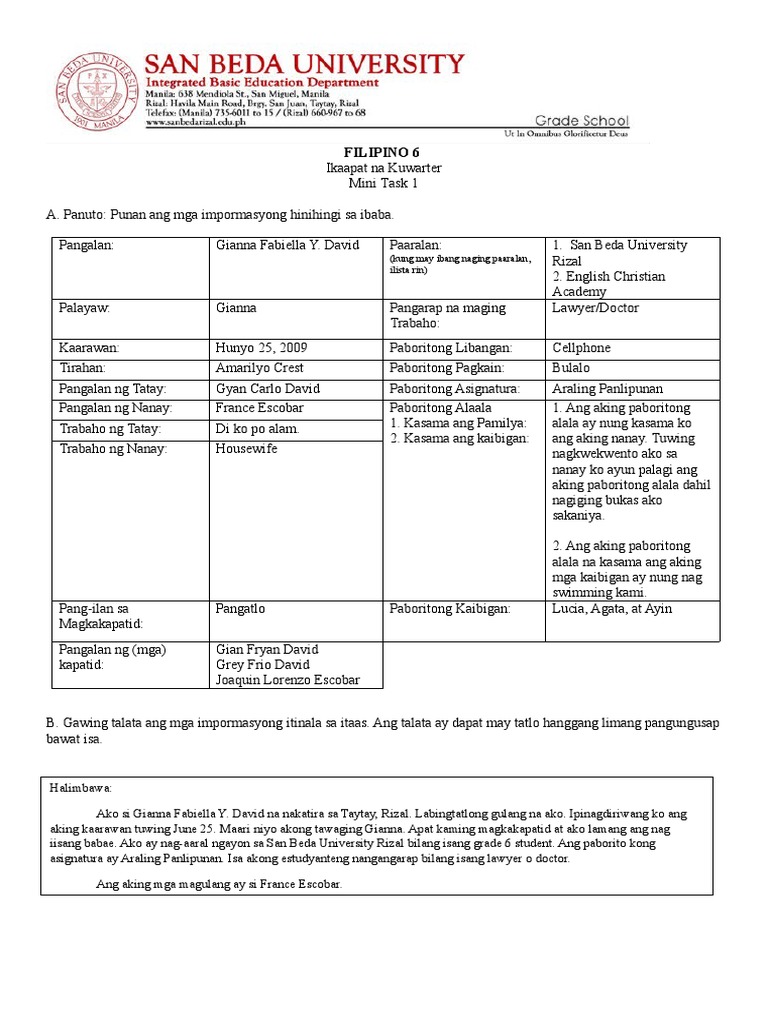 G6 - Mini Task 1 | PDF