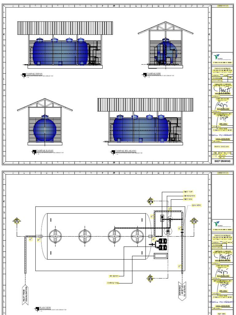 Detail Desain Instalasi Ipal 5 M3 | PDF | Water | Water Treatment