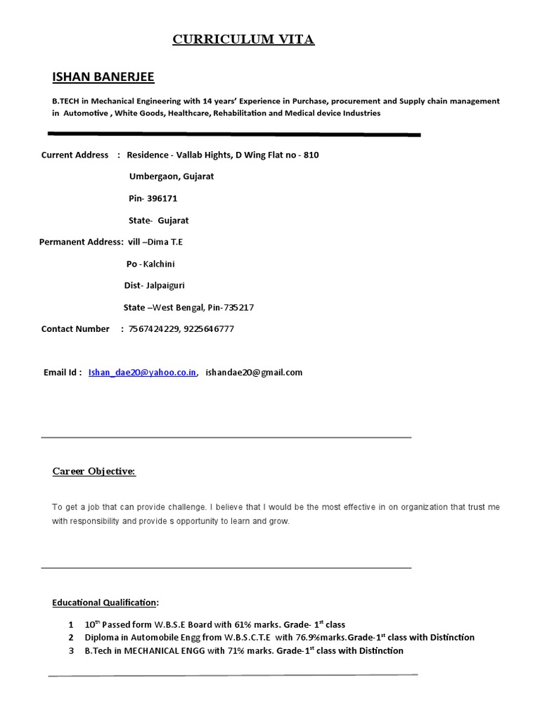 Ishan Banerjee Resume | PDF | Supply Chain | Inventory