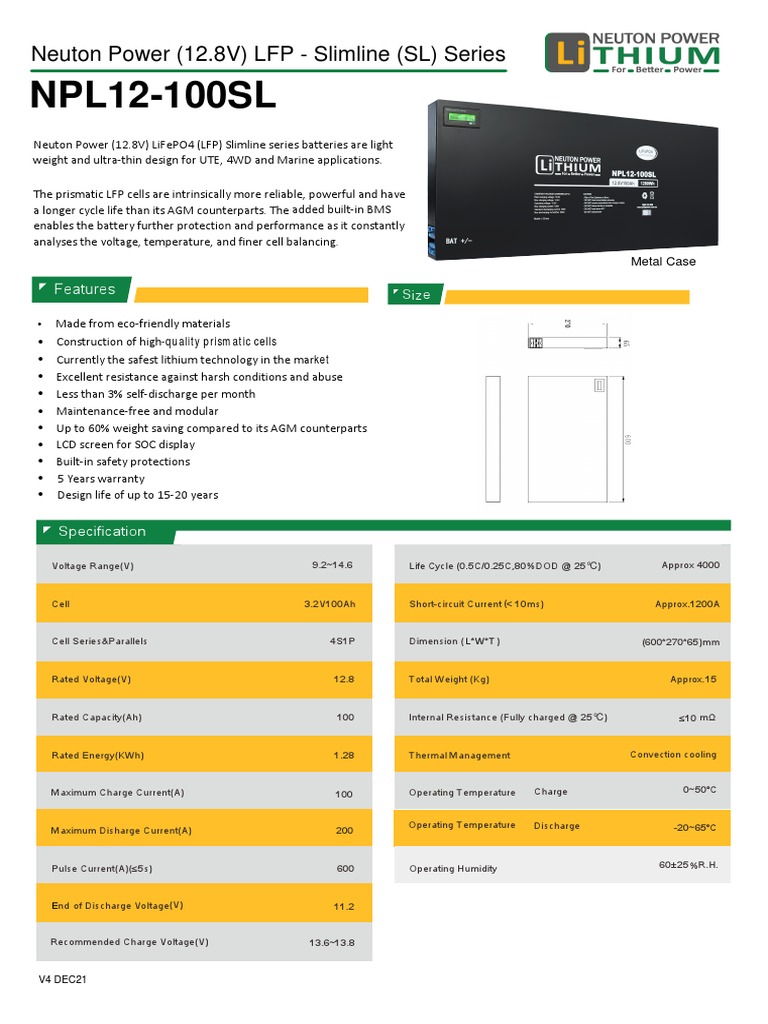 NPL12-100SL Datasheet v5 | PDF