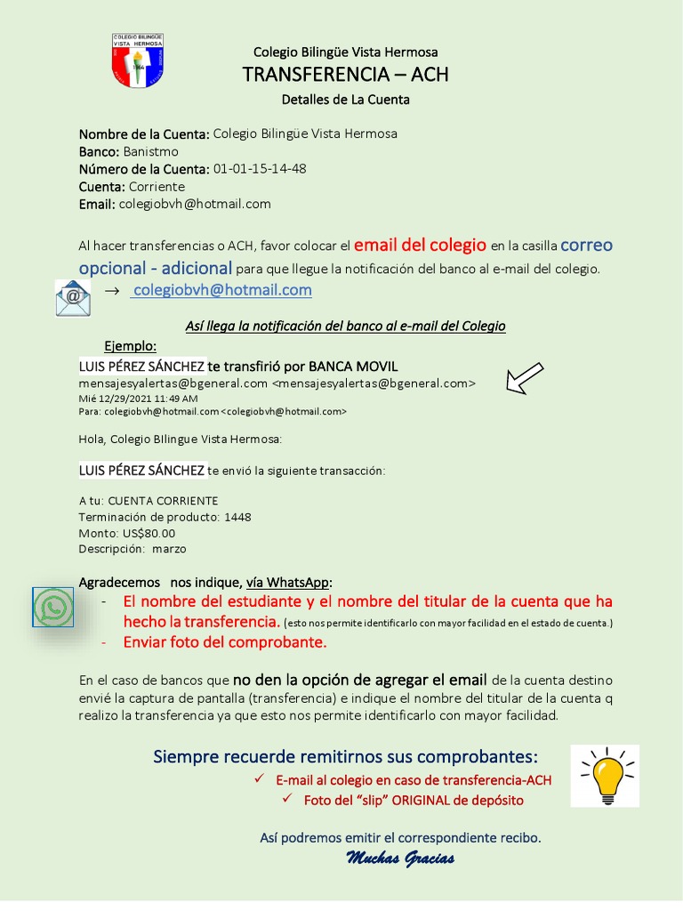 Proceso - Transferencia - Ach | PDF
