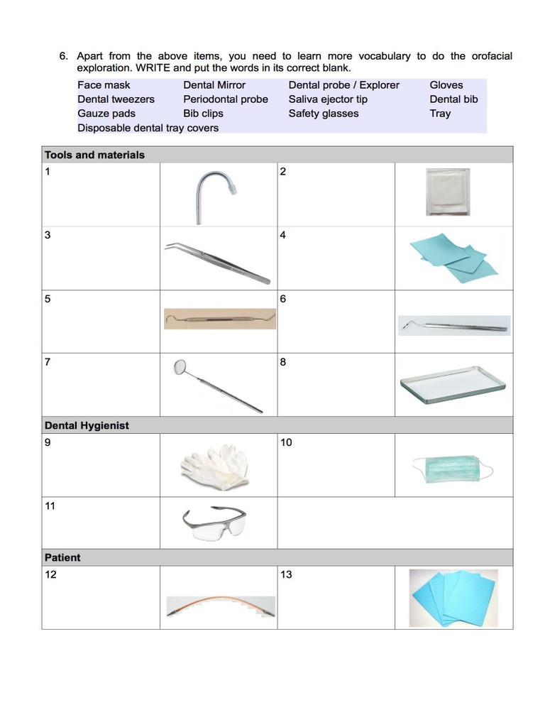 More Vocabulary On Dental Office | PDF
