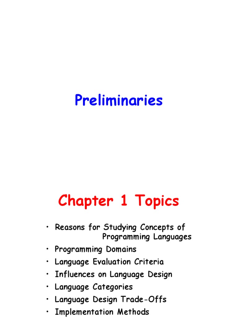 Preliminaries | PDF | Computer Programming | Compiler