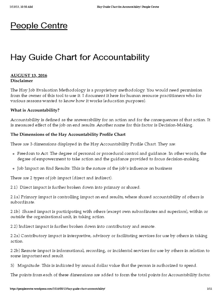 Hay Guide Chart For Accountability - People Centre | PDF