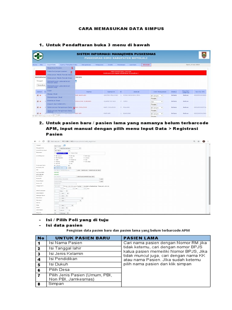 Cara Memasukan Data Simpus Loket | PDF