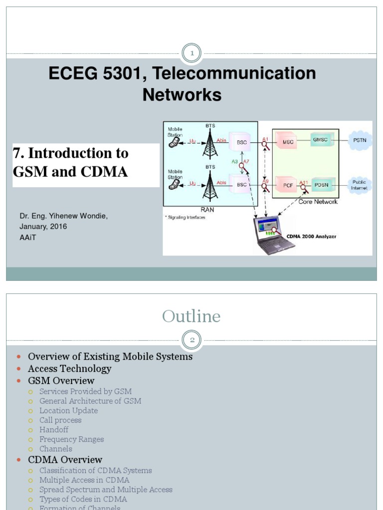 Lecture7 - Introduction To GSM and CDMA | PDF | Channel Access Method ...